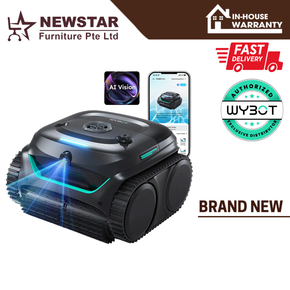 WYBOT C2 Vision Cordless Robotic Pool Cleaner – Newstar Furniture Pte Ltd